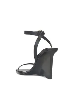 Saint Laurent Leather Wedge Sandals