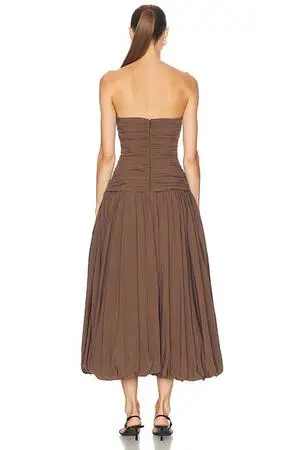 NICHOLAS Strapless Midi Dress
