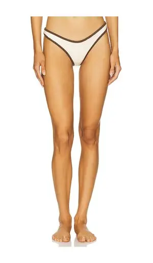 Devon Windsor Annie Bikini Bottom In Cream - Cream Sequin