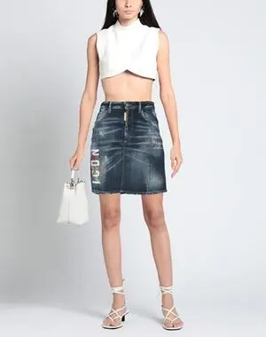 Dsquared2 Cotton Elastane Denim Skirt