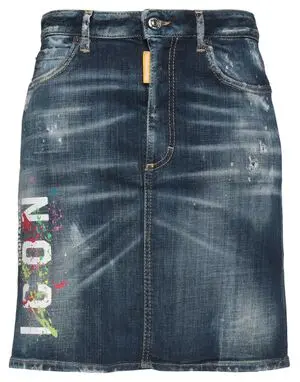 Dsquared2 Cotton Elastane Denim Skirt
