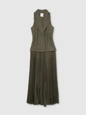 Acler Stinford Pleated Midi Dress