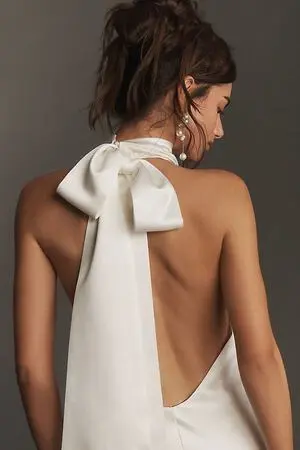 SAU LEE High-neck Maxi Dress - Ivory