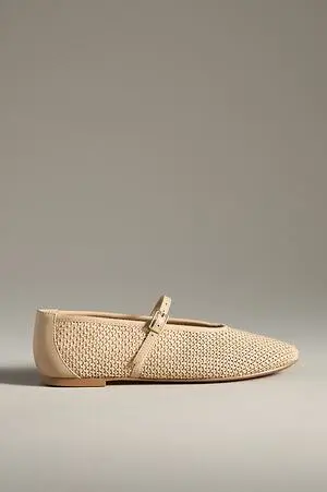 SILENT D Heavens Mary Jane Flats - Beige