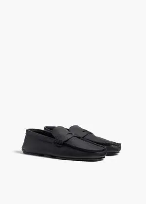 Khaite Billy Loafer In Pebbled Leather - Black