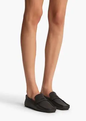 Khaite Billy Loafer In Pebbled Leather - Black