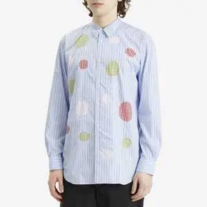 Comme Des Garçons Stripe Gingham Patch Shirt