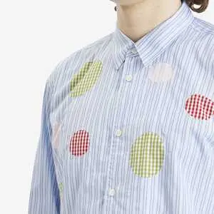 Comme Des Garçons Stripe Gingham Patch Shirt