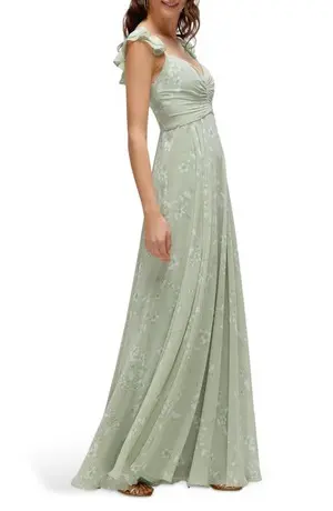 After Six Ruffle Maxi Cocktail Dress