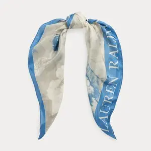 Ralph Lauren Floral Silk Mesh Square Scarf