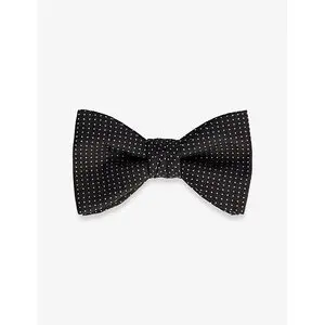 Hugo Micro-dot Silk Bow Tie - Black