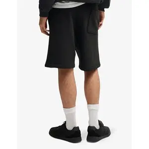 Hugo Branded-print Cotton-jersey Shorts - Black