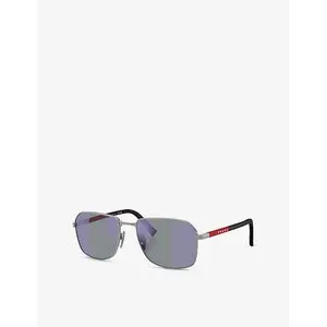 Prada Square-frame Sunglasses - Silver
