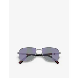 Prada Square-frame Sunglasses - Silver