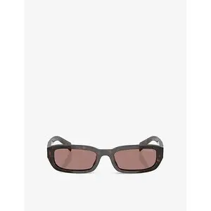 Prada Rectangle Acetate Sunglasses - Brown