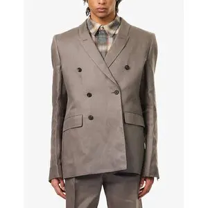 Rick Owens Double-breasted Regular-fit Linen Blazer