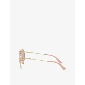 JIMMY CHOO Jc4002b Aviator Sunglasses - Gold