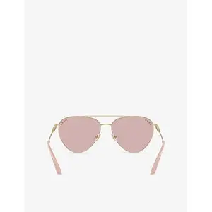 JIMMY CHOO Jc4002b Aviator Sunglasses - Gold