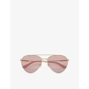 JIMMY CHOO Jc4002b Aviator Sunglasses - Gold