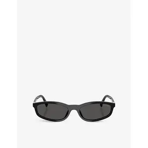 Miu Miu Mu A06s Oval Sunglasses - Black