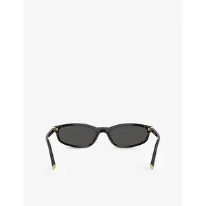 Miu Miu Mu A06s Oval Sunglasses - Black