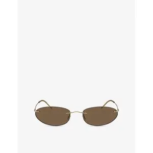 Giorgio Armani Ar1508m Oval-frame Sunglasses - Gold