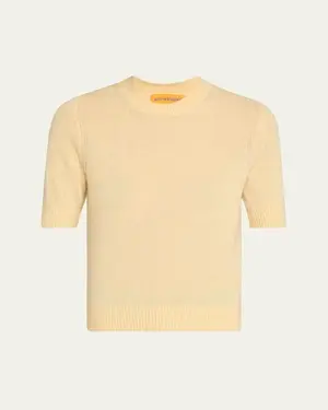 Guest In Residence Cashmere Sweater Tee - Butter
