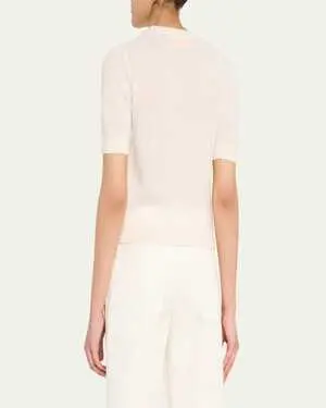 Guest In Residence Cashmere Sweater Tee - Butter