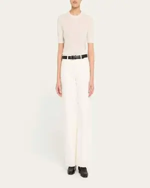 Guest In Residence Cashmere Sweater Tee - Butter