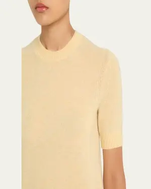 Guest In Residence Cashmere Sweater Tee - Butter