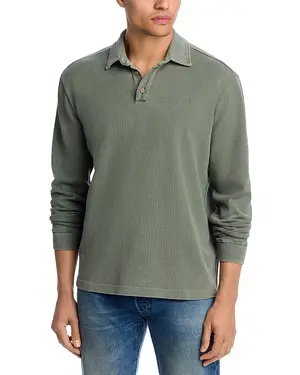 ALEX CRANE Caza Long Sleeve Polo Shirt - Seagrass