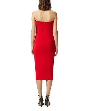 Pinko Jersey Pencil Midi Dress - Lively Red