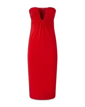 Pinko Jersey Pencil Midi Dress - Lively Red