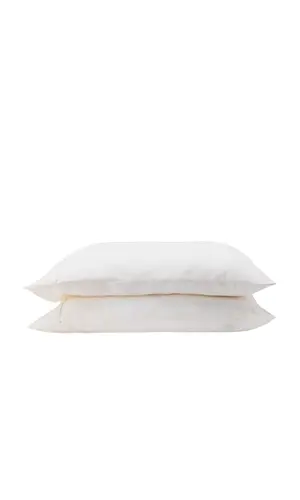 ETTITUDE Cleanbamboo Hemp Linen+ Pillowcase Set - Stone