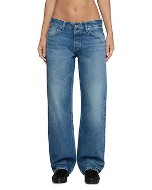 EB DENIM Low Rise Baggy Straight Jeans