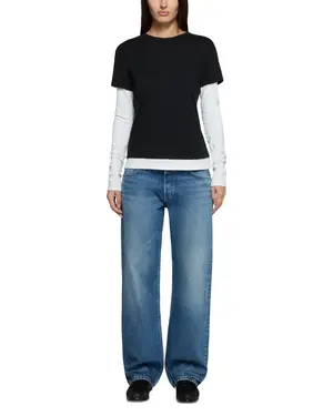 EB DENIM Low Rise Baggy Straight Jeans