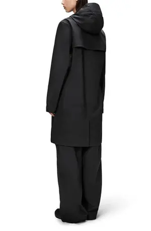 Rains Suva Waterproof Hooded Raincoat - Black