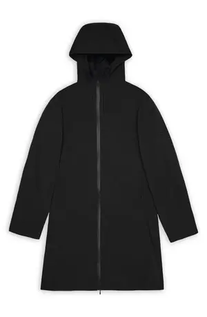 Rains Suva Waterproof Hooded Raincoat - Black