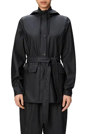 Rains Curve Waterproof Rain Jacket - Black