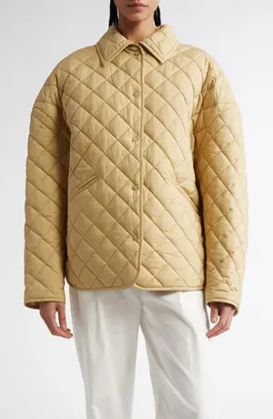 TOTEME Oversized Quilted Jacket - Desert