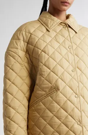 TOTEME Oversized Quilted Jacket - Desert