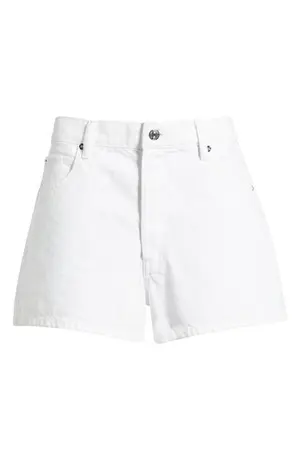 FRAME Hang High-waist Denim Shorts - White