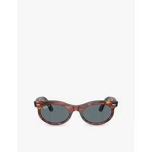 Ray-ban Wayfarer Oval-frame Sunglasses - Brown