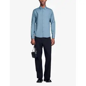 Sandro Classic Long-sleeve Cotton-blend Shirt