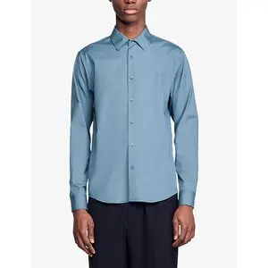 Sandro Classic Long-sleeve Cotton-blend Shirt