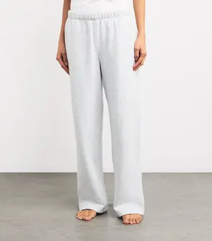 SKIMS Cotton-blend Fleece Straight Sweatpants - Grey