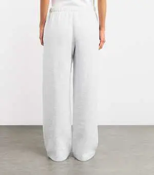 SKIMS Cotton-blend Fleece Straight Sweatpants - Grey