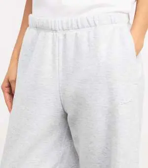 SKIMS Cotton-blend Fleece Straight Sweatpants - Grey