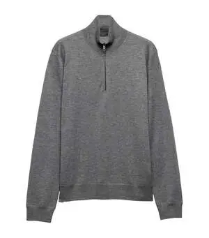 Prada Cashmere-silk Quarter-zip Sweater