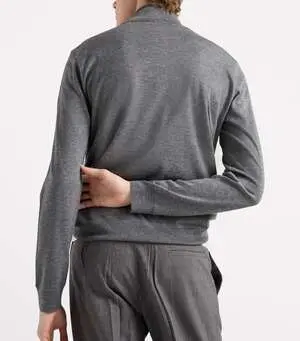 Prada Cashmere-silk Quarter-zip Sweater